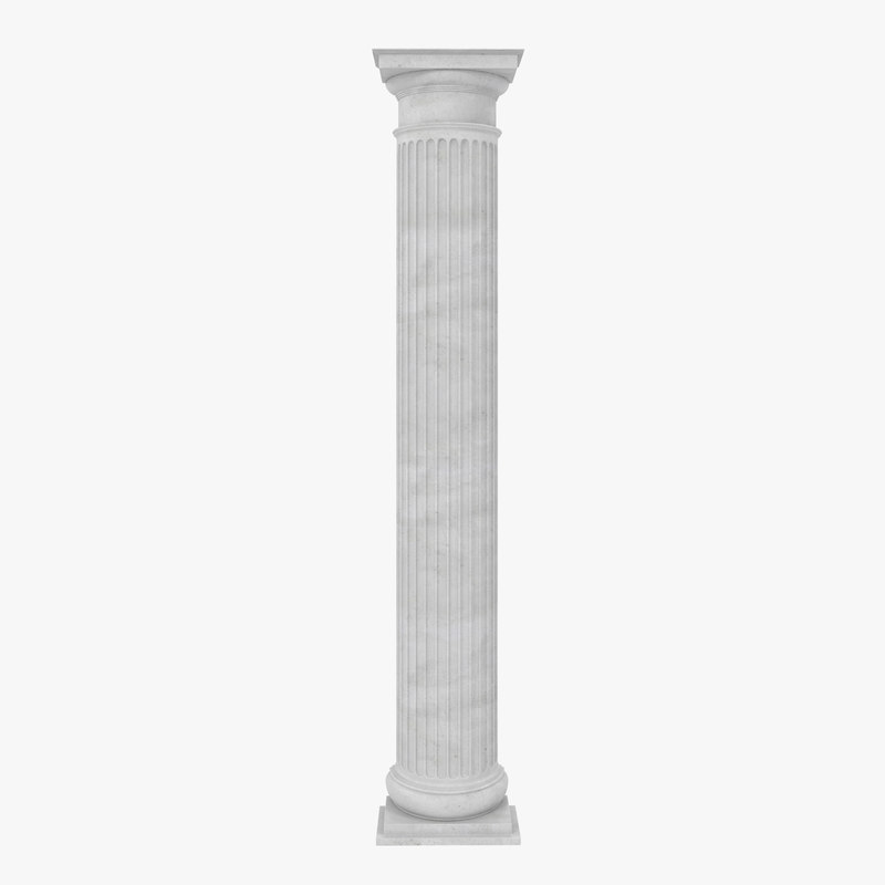 3ds pilaster doric greco roman