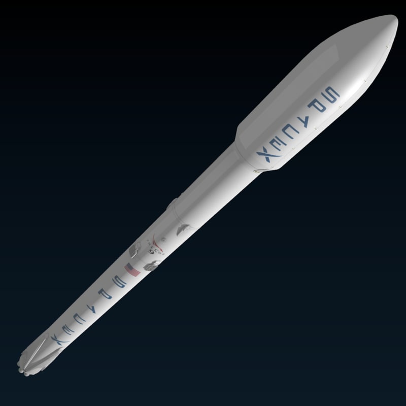 spacex falcon 9 3d blend