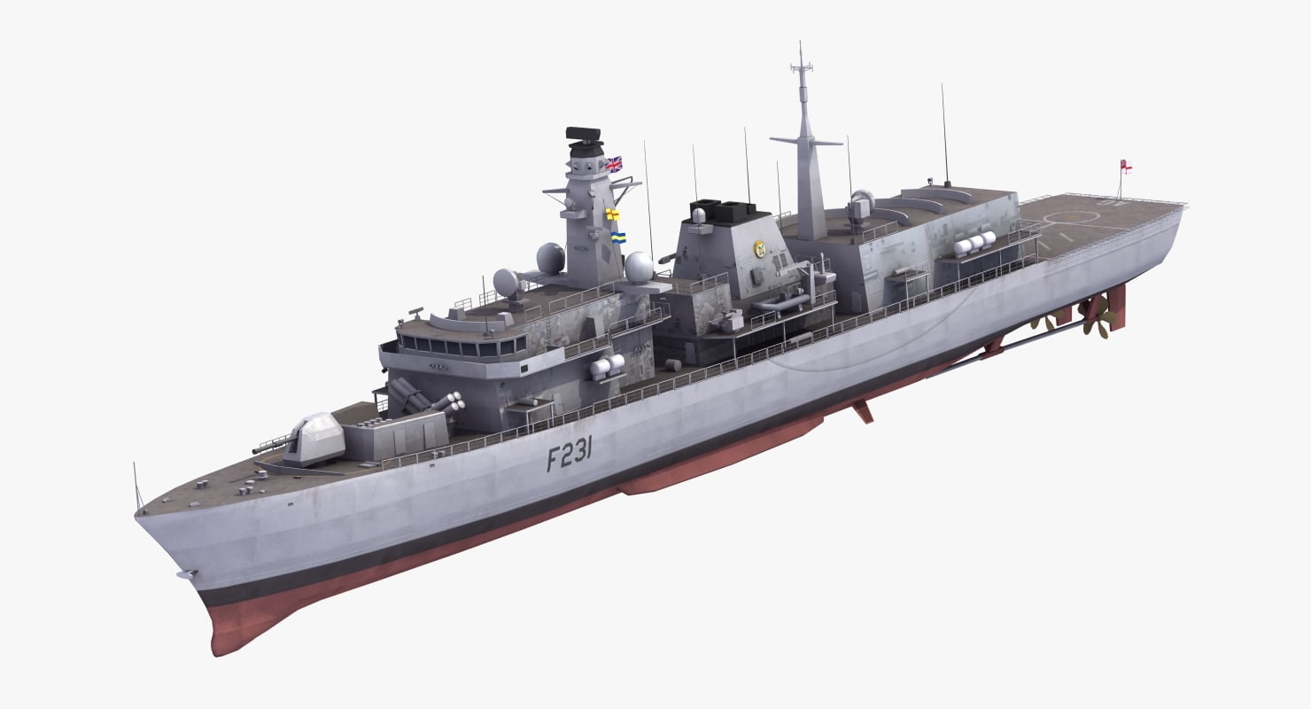 type23 frigate duke class 3d max