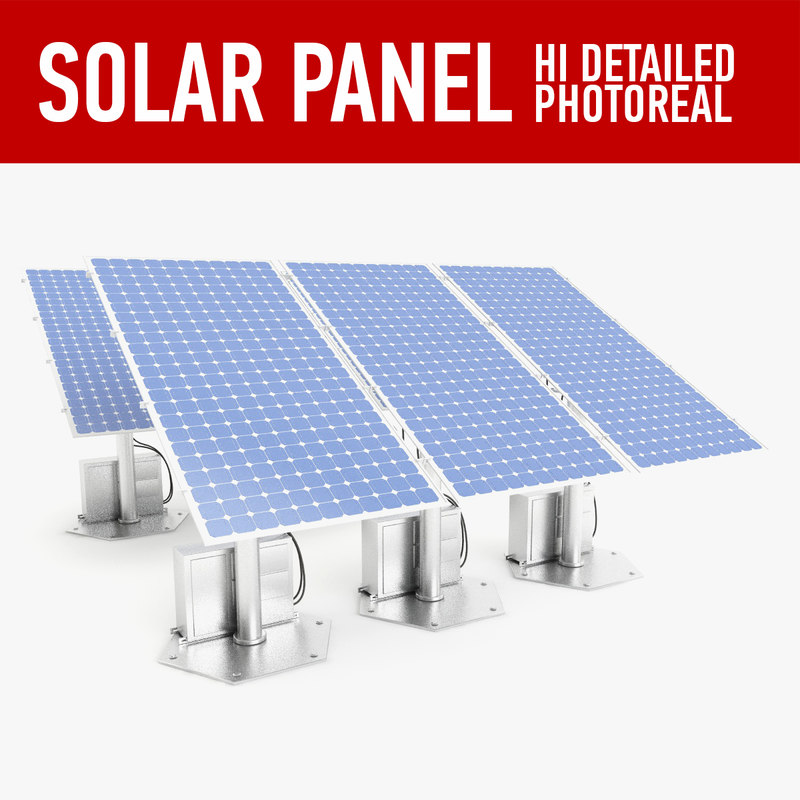 3d solar panel model