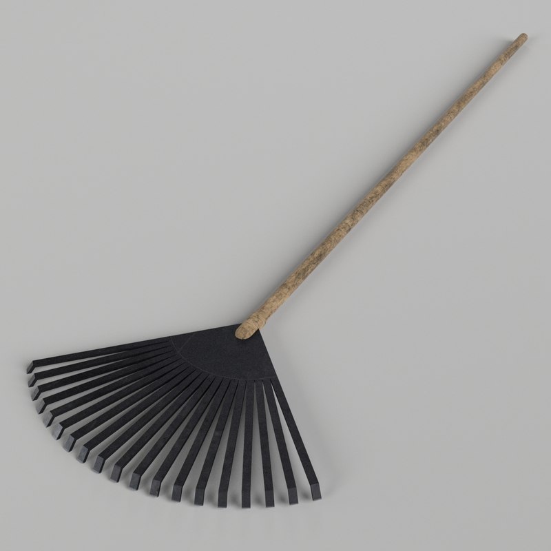 3d model of rake rendered scenes