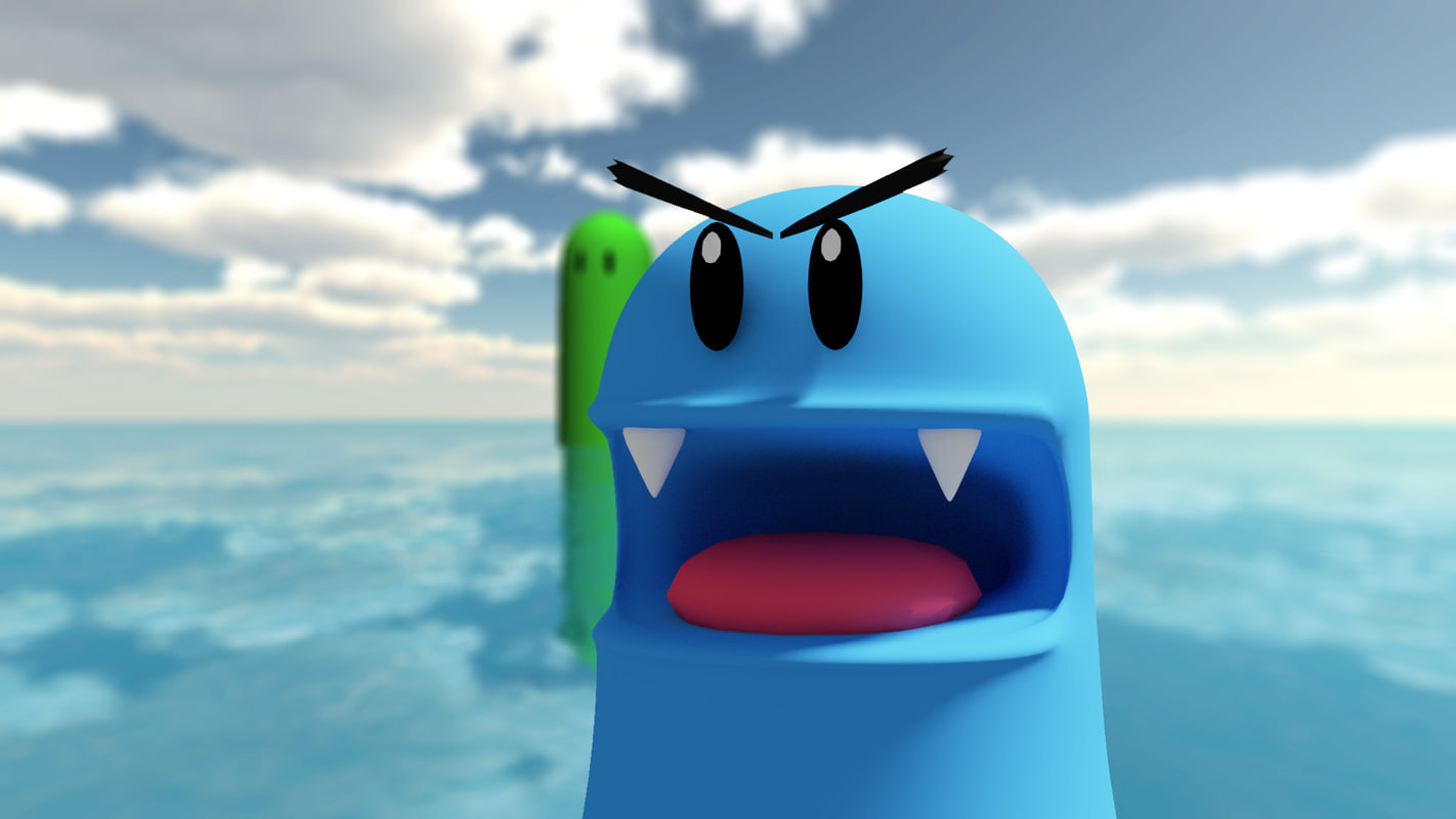 3D obj monster water mario