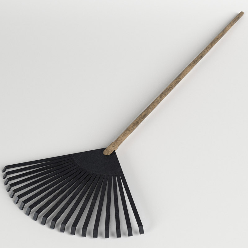 3d model of rake rendered scenes