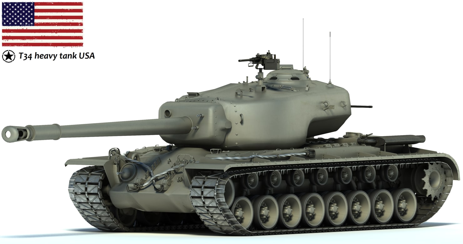 t34 heavy tank wwii 3d max