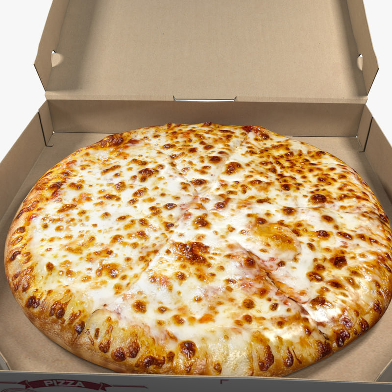 3D max cheese pizza box
