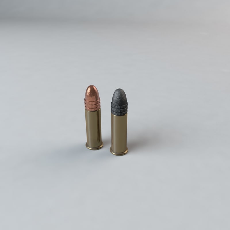 3d model of 22 caliber ammo