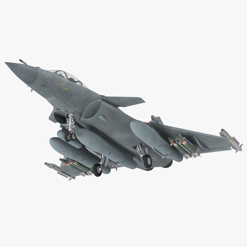 3D max Dassault Rafale rigged