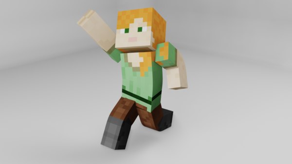 Minecraft Alex Poseableモデル3Dモデル - TurboSquid 1464547
